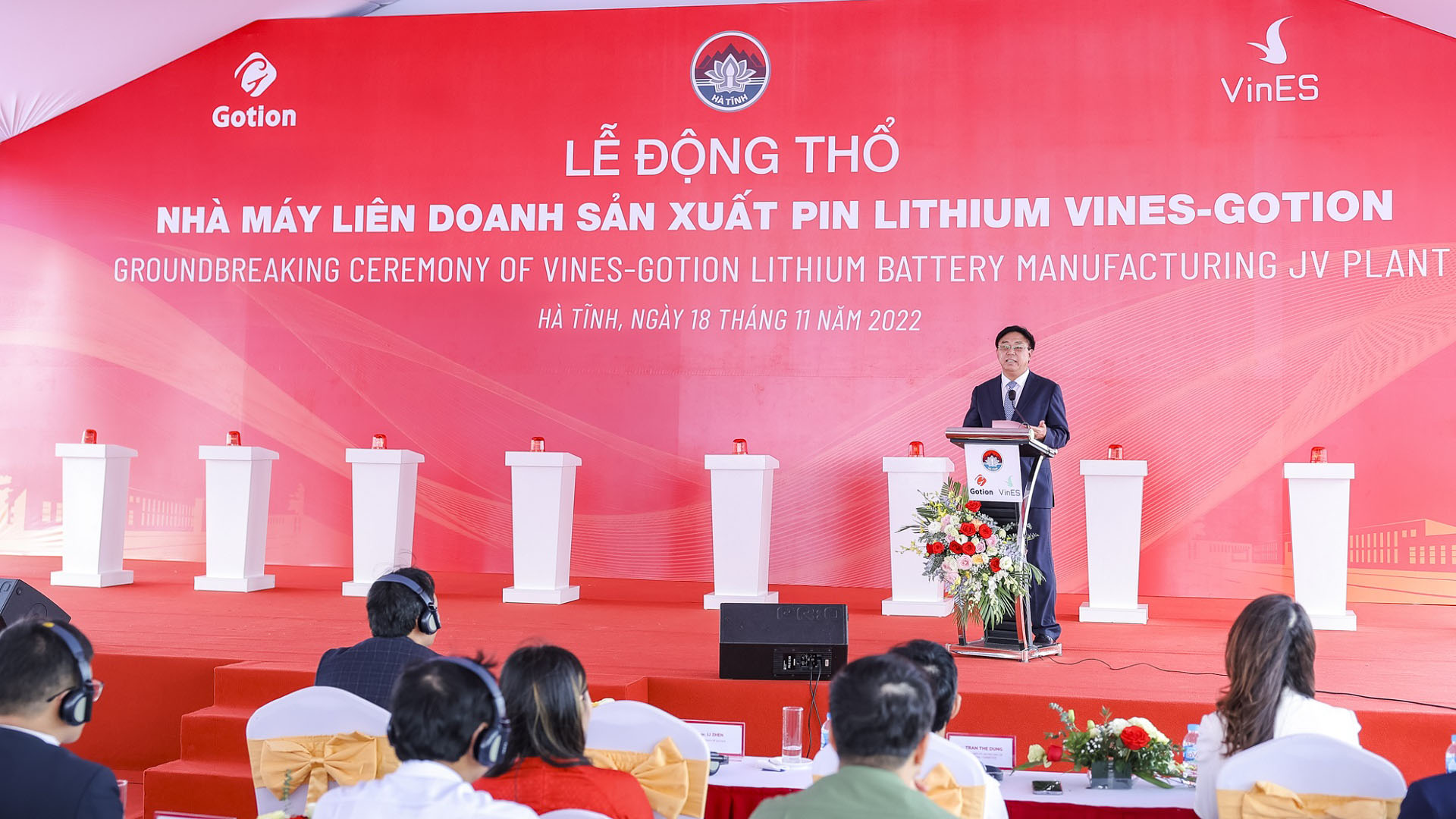 VinES và Gotion động thổ dự án nhà máy sản xuất pin LFP công suất 5 GWh/năm